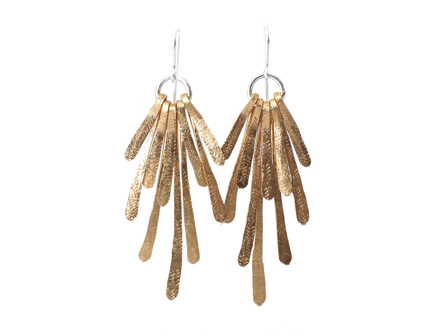 Flutter Statement Earrings in Gold Fill & Silver By Lilygriffin
