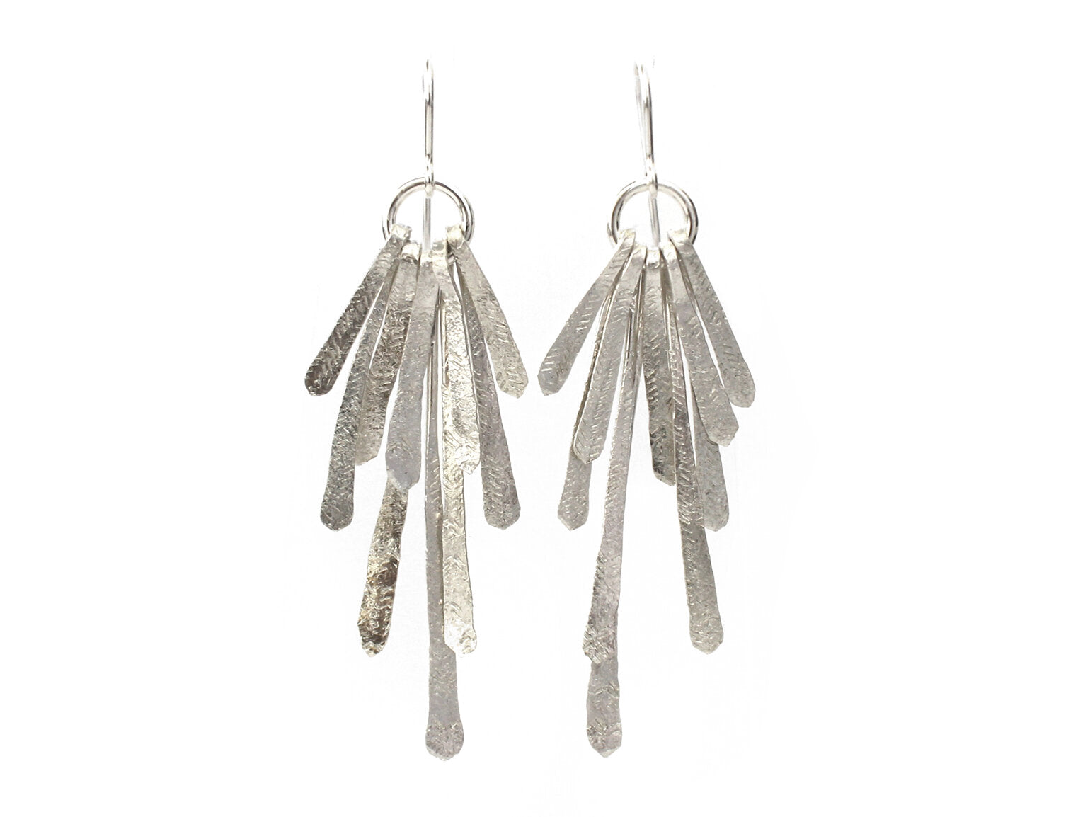 Delicate Statement Flutter Earrings In Sterling Silver By Lilygriffin