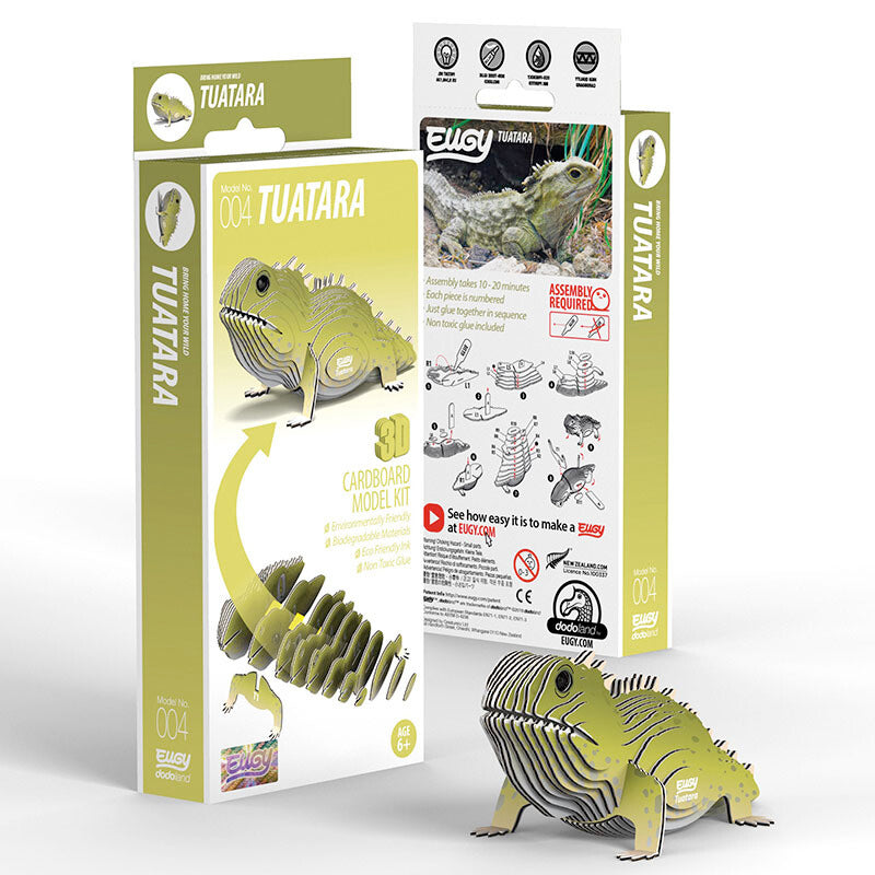 EUGY 3D Tuatara Kitset Model by Dodoland for creative kids & adults