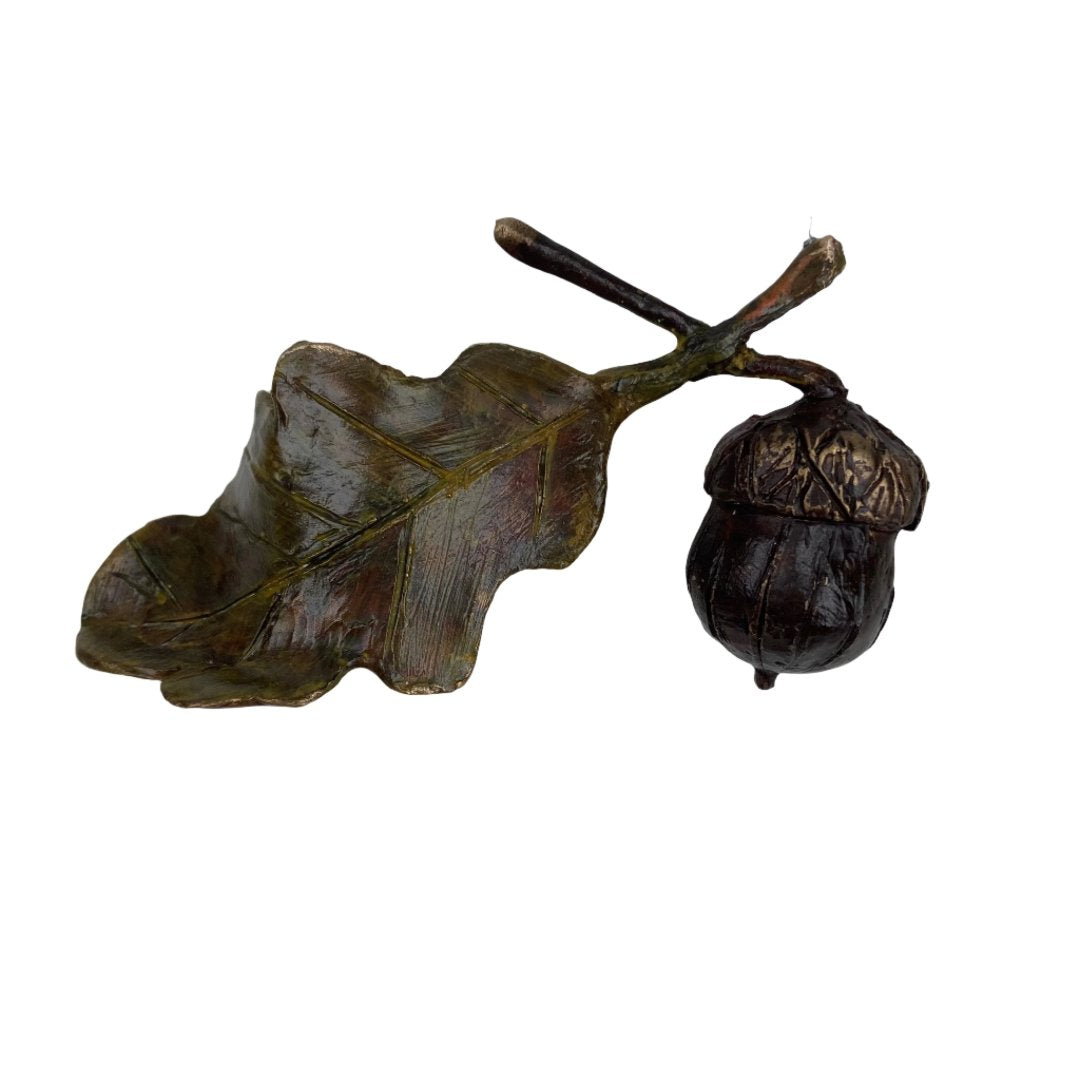 Miniature Bronze Acorn With Oak Leaf by Samantha Lissette