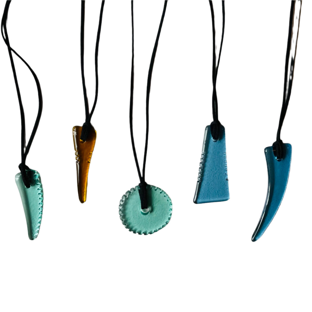 Glass Pendants In Various Shapes By Jenny McLeod