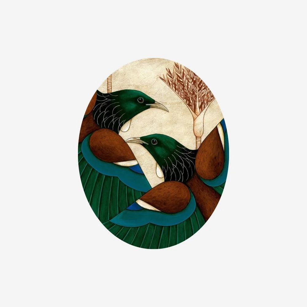 Ceramic Wall Tile named Are You The One with 2 Tui by Kathryn Furniss