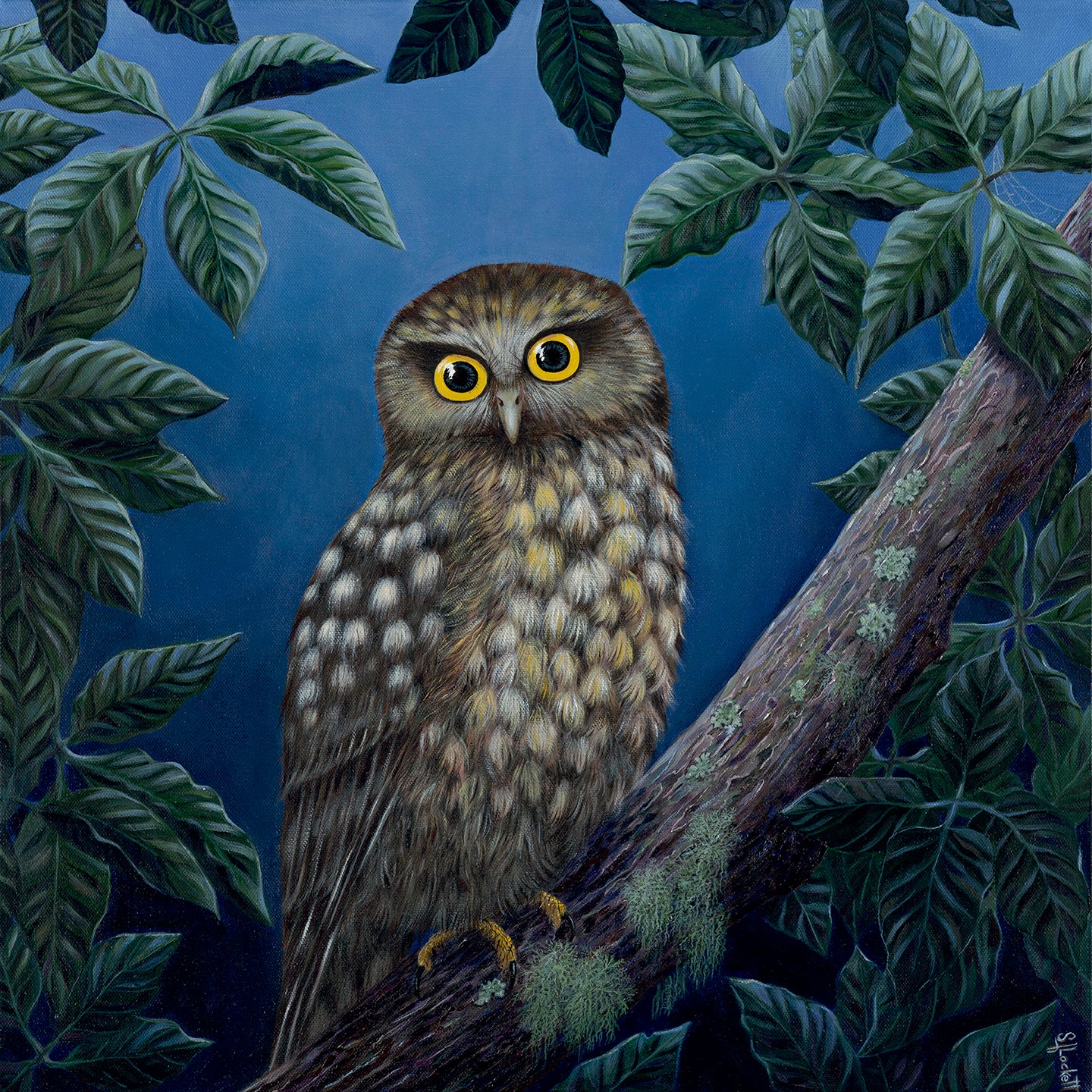 Kai Ti Aki O Te Po - Guardian of the Night Painting by Sue Lockett