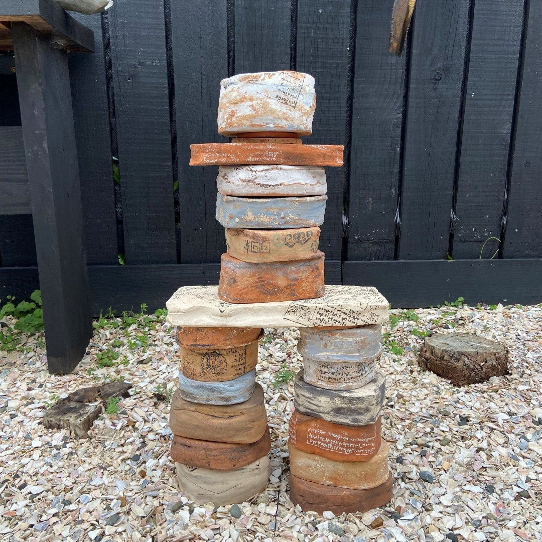 Pathfinder Hand Built Ceramic Sculpture by Ute Wallbach