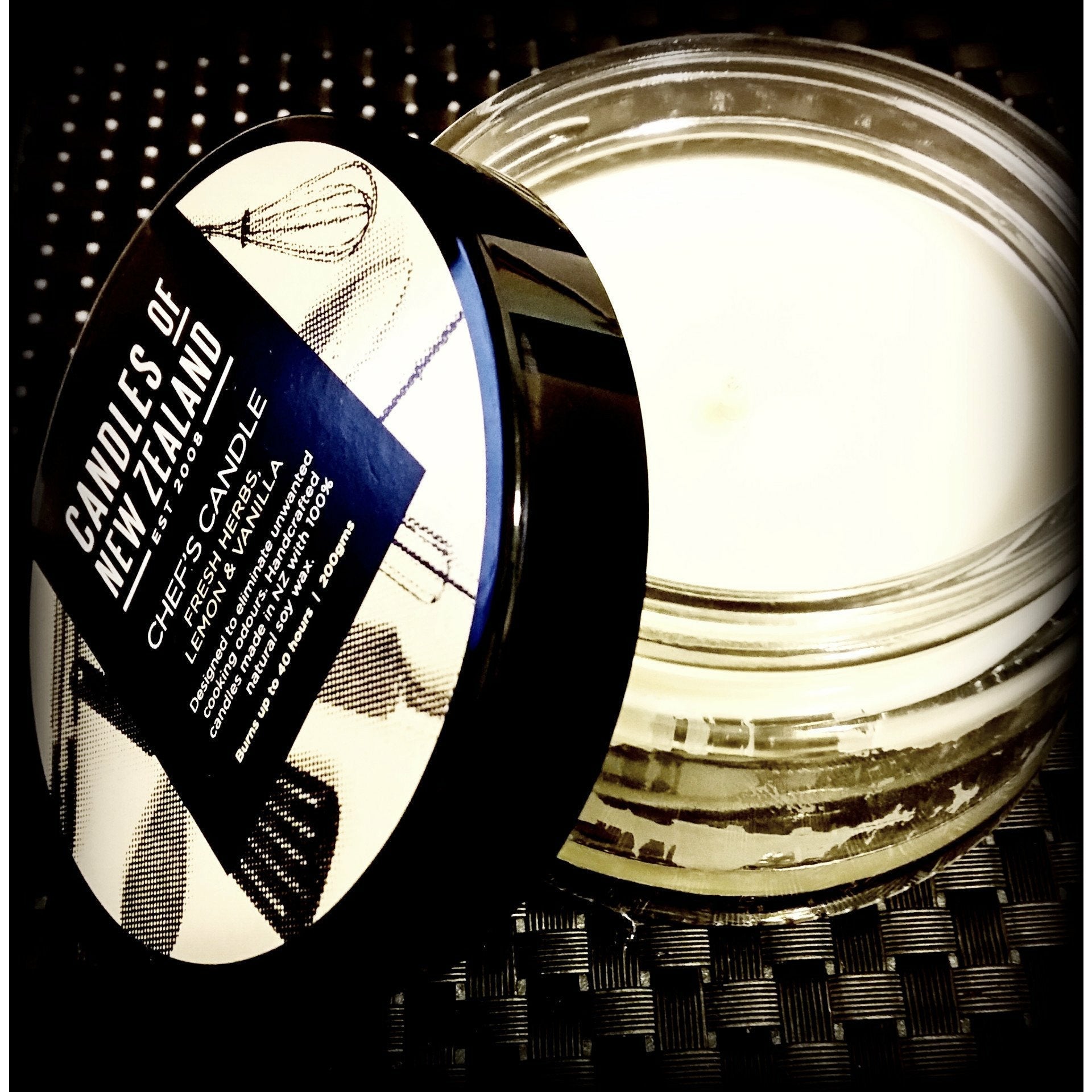 The original Chef's Candle from Candles Of New Zealand and made in NZ.
